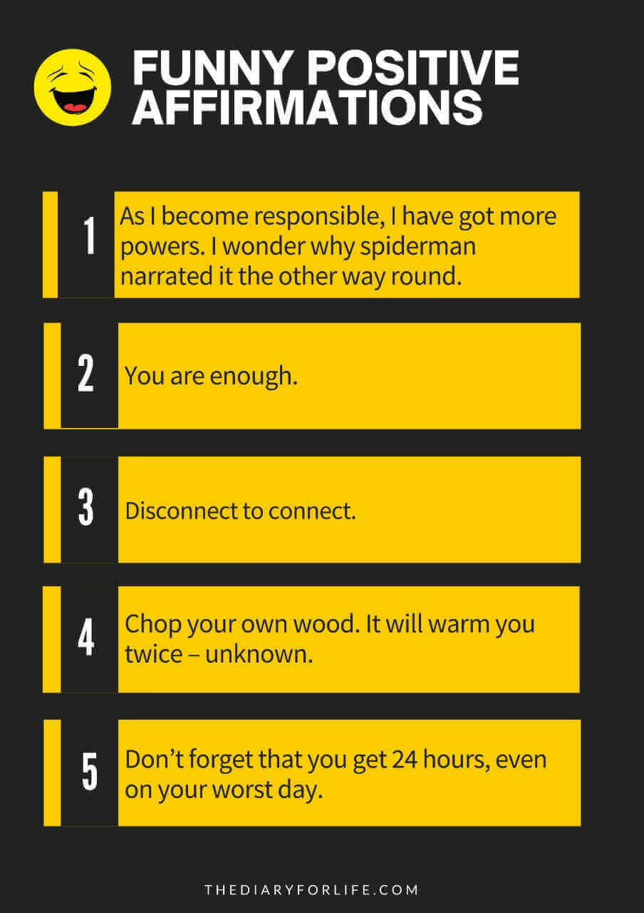 65 Funny Positive Affirmations That Work For Everyone
