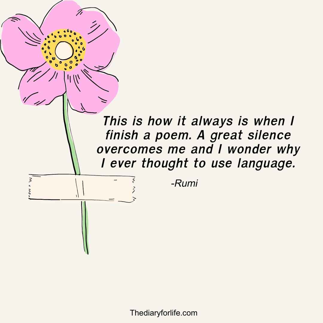 25+ Most Beautiful Rumi Quotes On Silence - ThediaryforLife