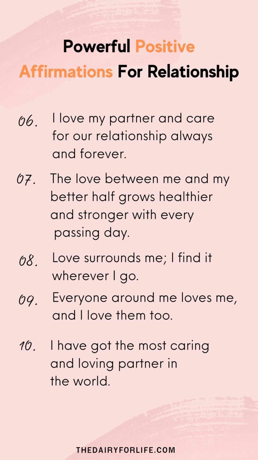 50+ Most Powerful Positive Affirmations For Relationships & Love