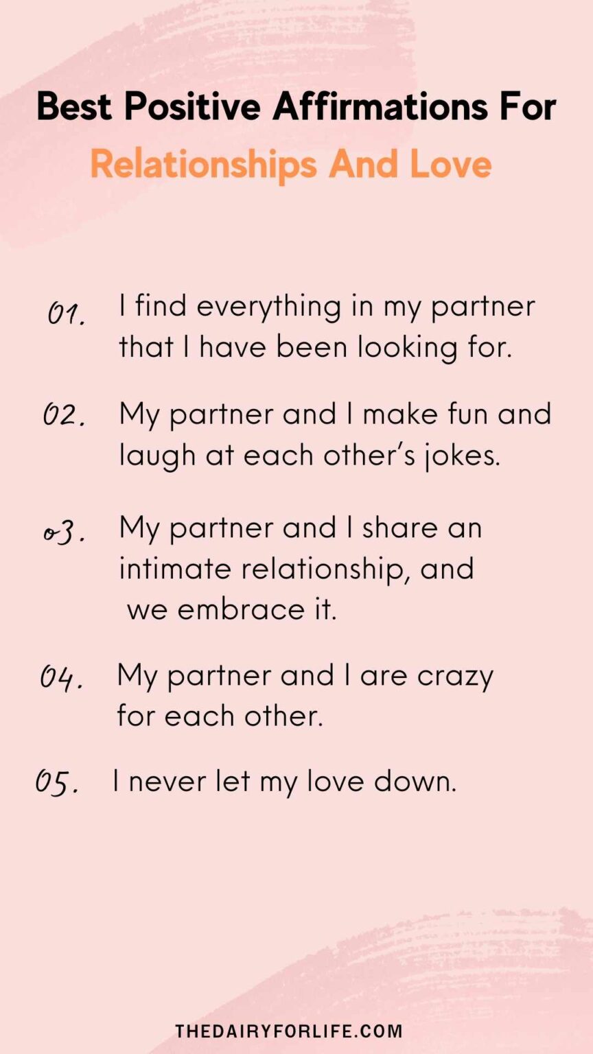 50+ Most Powerful Positive Affirmations For Relationships & Love