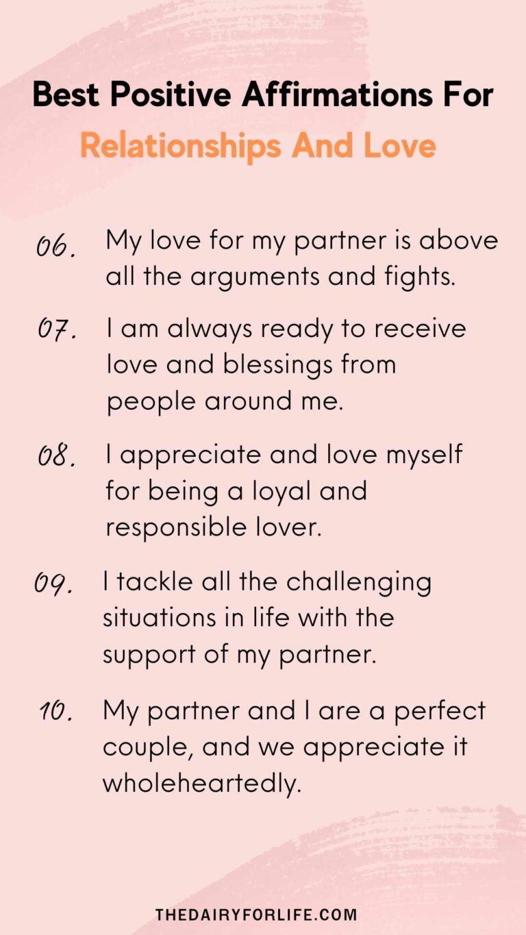 50+ Most Powerful Positive Affirmations For Relationships & Love
