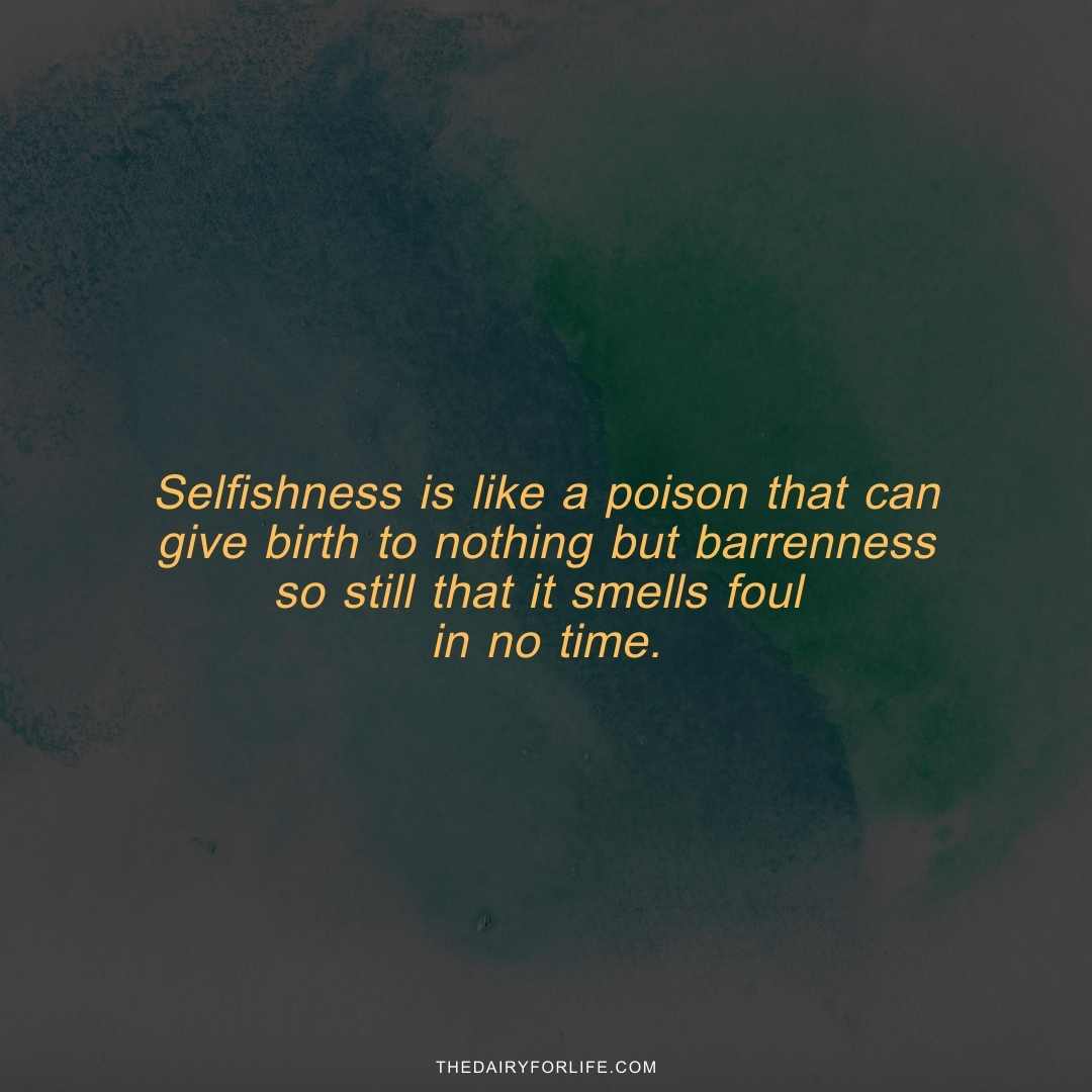70+ Selfish People Quotes To Shape Your Perspective - ThediaryforLife