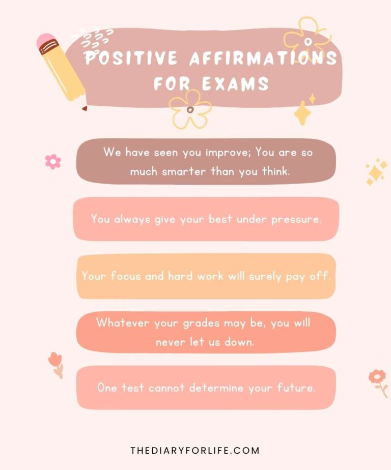 50+ Powerful Positive Affirmations For Exams - ThediaryforLife