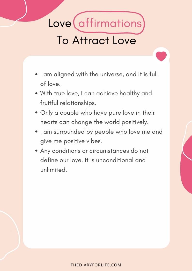 45 Love Affirmations To Attract Soulmate - ThediaryforLife