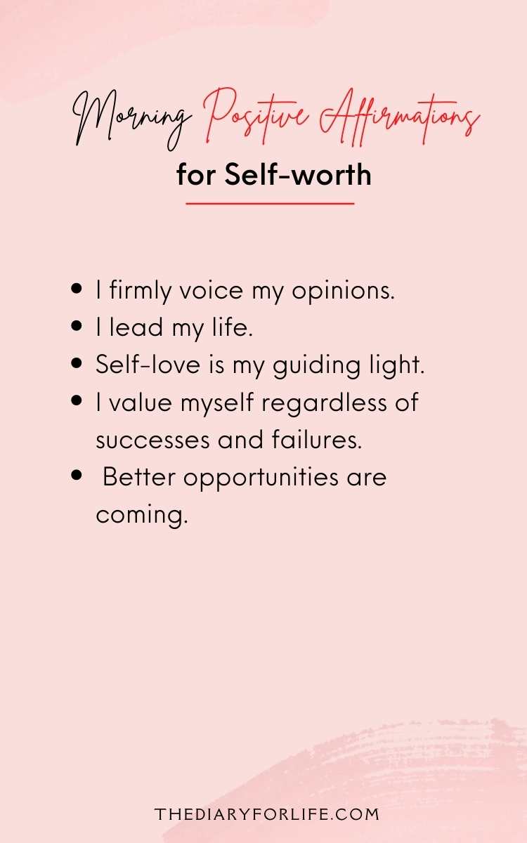 100+ Morning Positive Affirmations For Self Worth