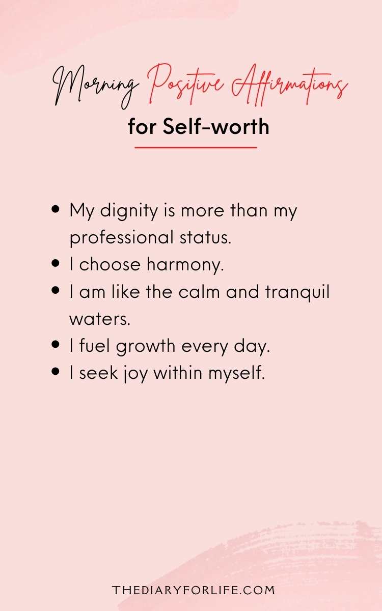 100+ Morning Positive Affirmations For Self Worth