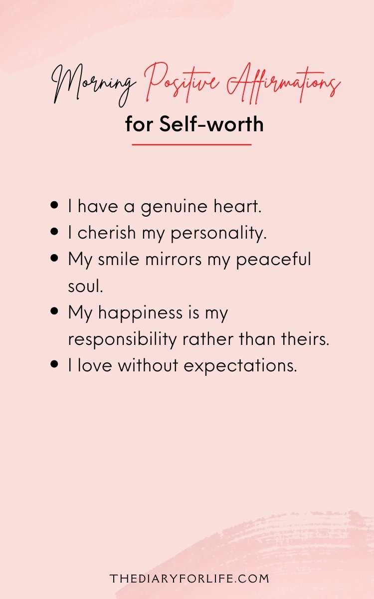 100+ Morning Positive Affirmations For Self Worth