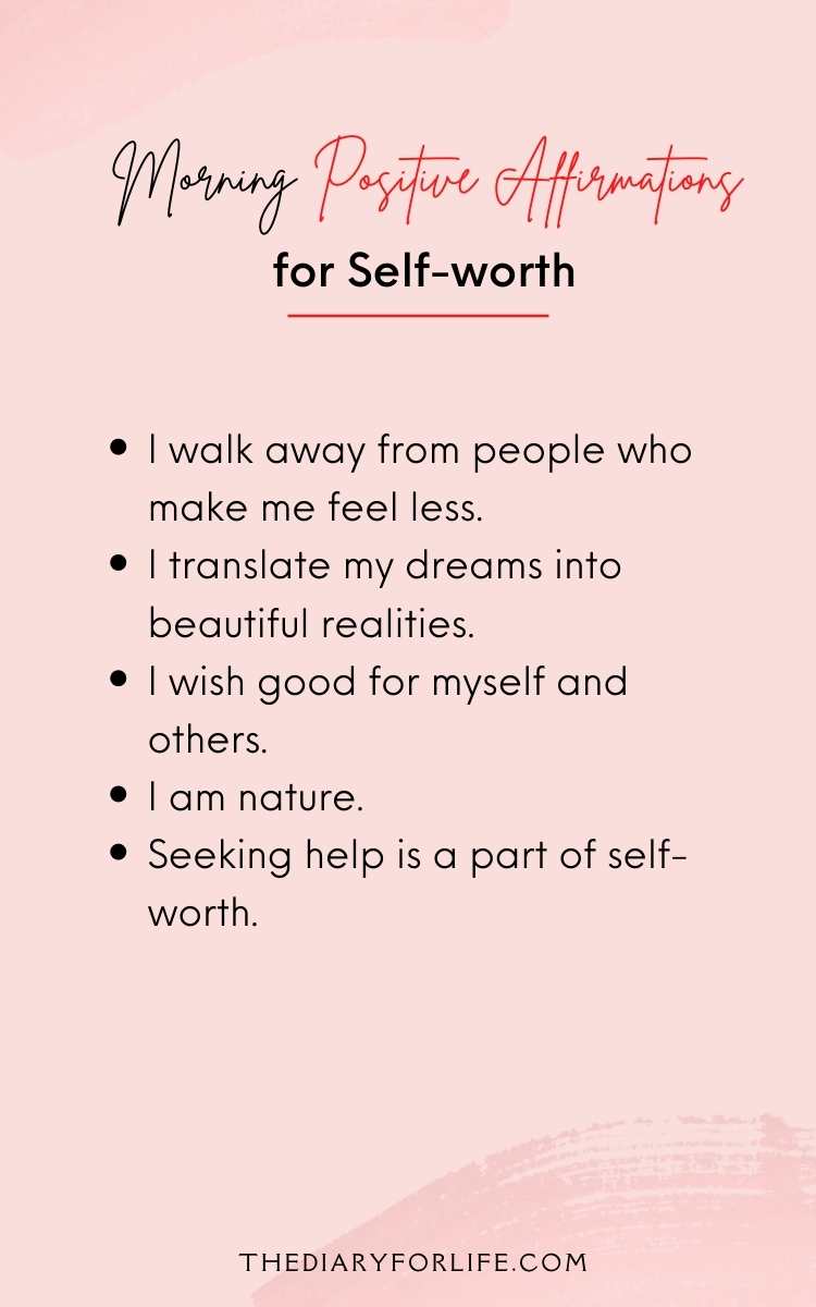 100+ Morning Positive Affirmations For Self Worth