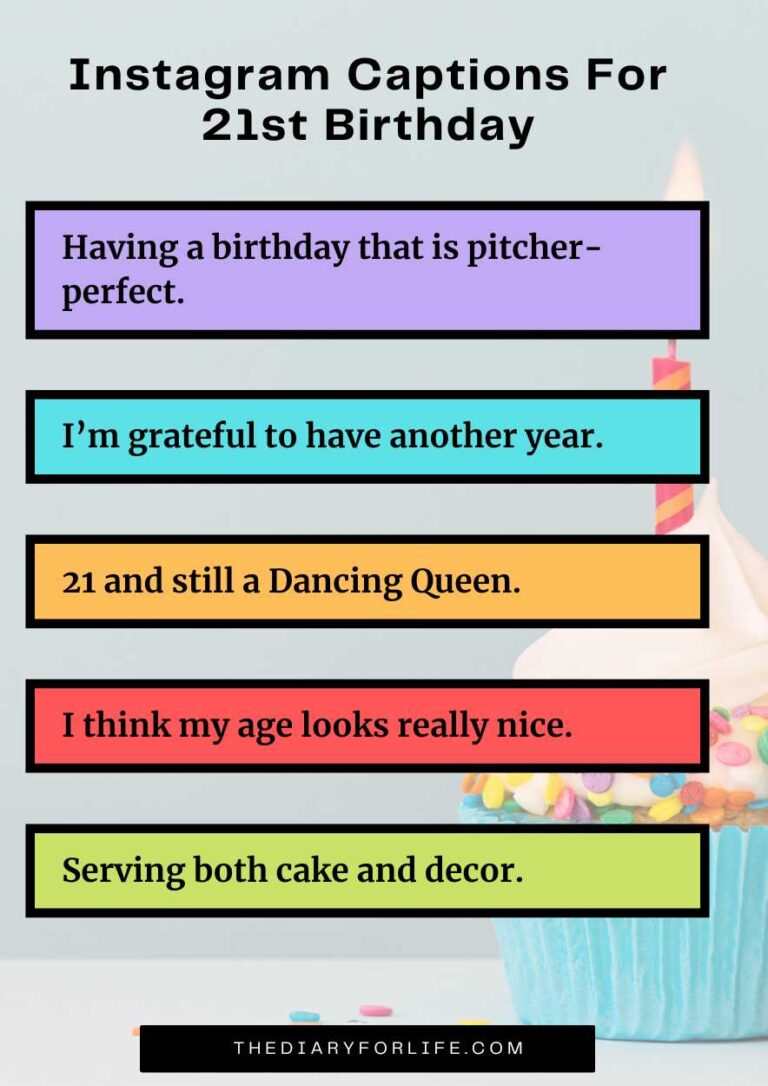 100+ Instagram Captions For 21st Birthday - ThediaryforLife